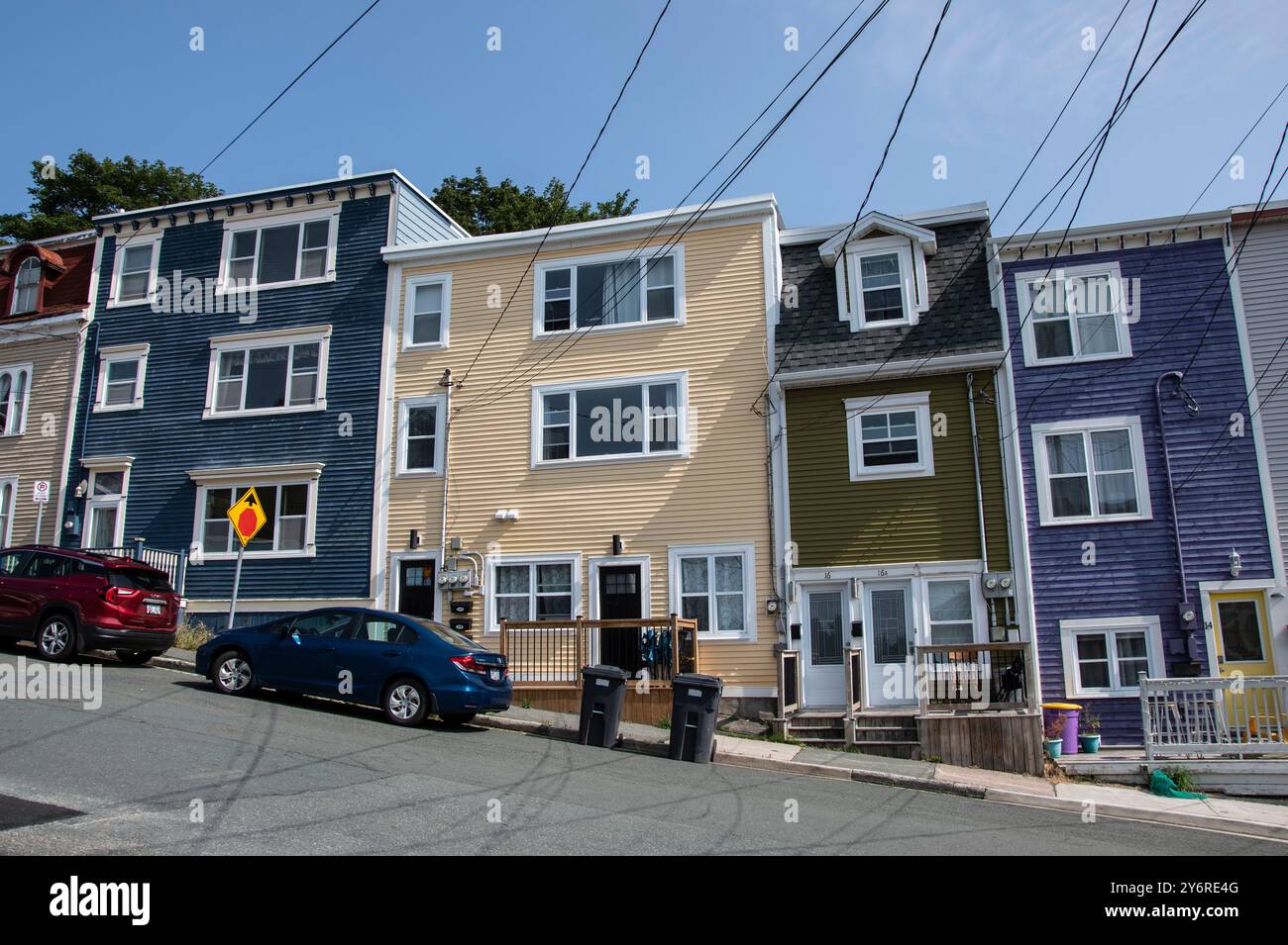 Colorful jellybean row houses in downtown St. John's, Newfoundland ...