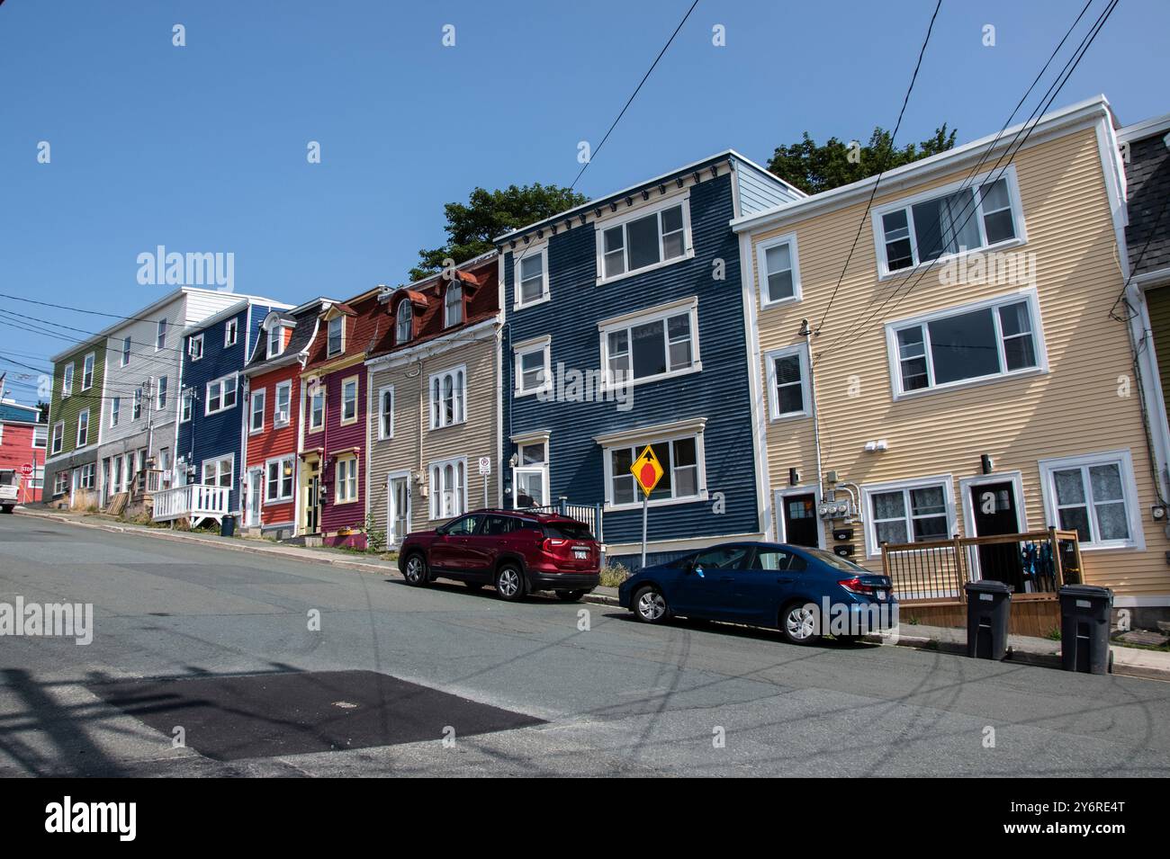 Colorful jellybean row houses in downtown St. John's, Newfoundland ...
