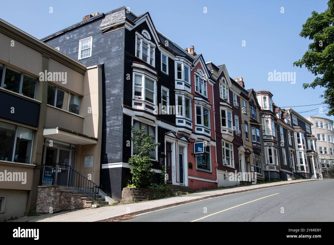 Colorful jellybean row houses in downtown St. John's, Newfoundland ...