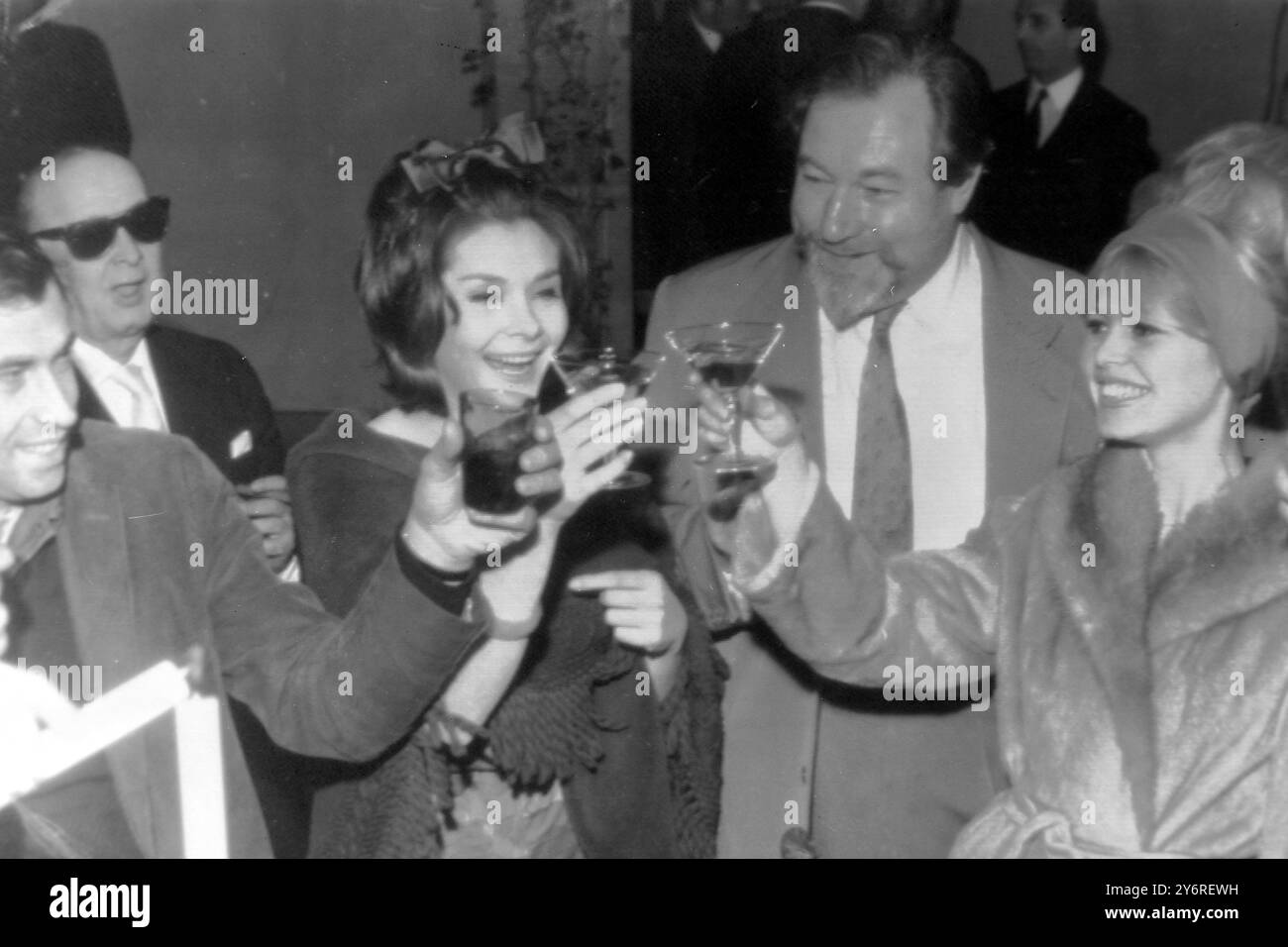 FRENCH ACTRESS BRIGITTE BARDOT WITH ROGER VADIM AND JAMES ROBERTSSON ...