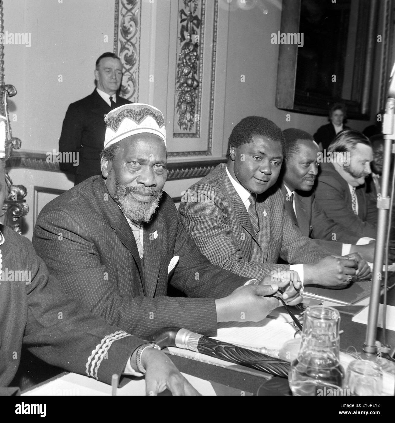 AFRICAN LEADER JOMO KENYATTA AND TOM MBOYA AT CONFERENCE IN LONDON ...