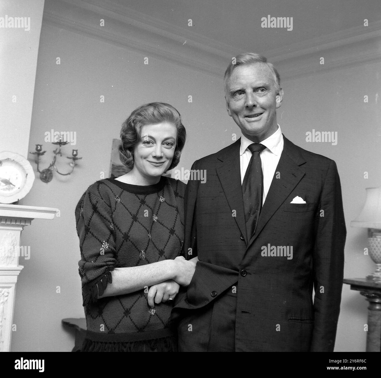 SARAH CHURCHILL FIANCEE WITH LORD AUDLEY / ; 4 APRIL 1962 Stock Photo ...