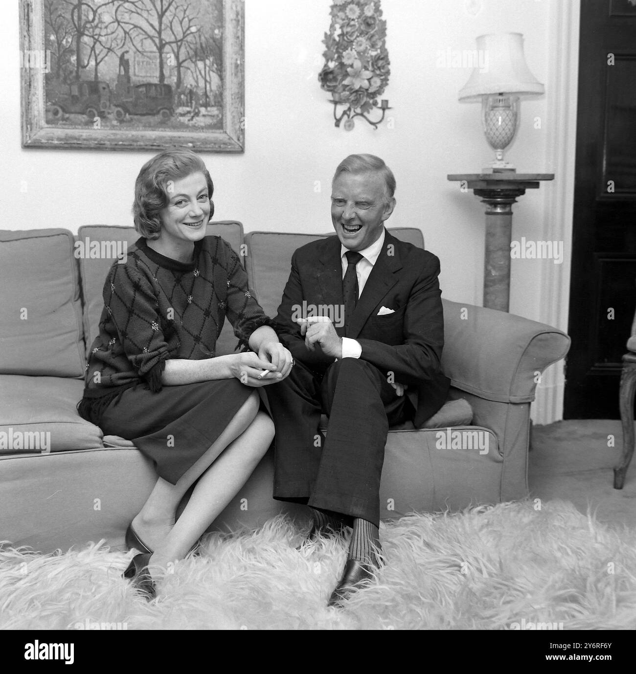 SARAH CHURCHILL FIANCEE WITH LORD AUDLEY / ; 4 APRIL 1962 Stock Photo ...