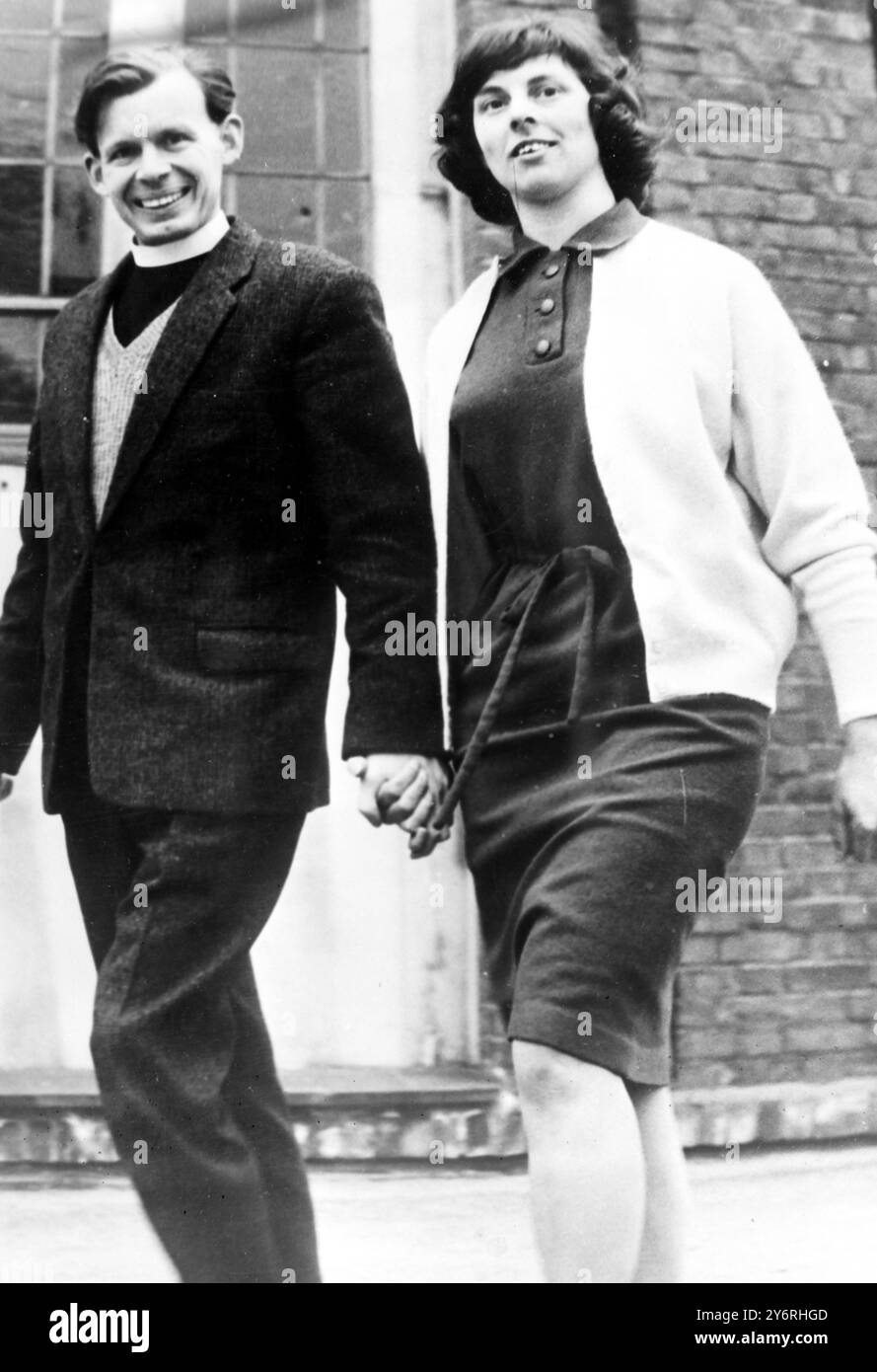 REVEREND PERCY GRAY WITH PARTNER 26 MARCH 1962 Stock Photo - Alamy