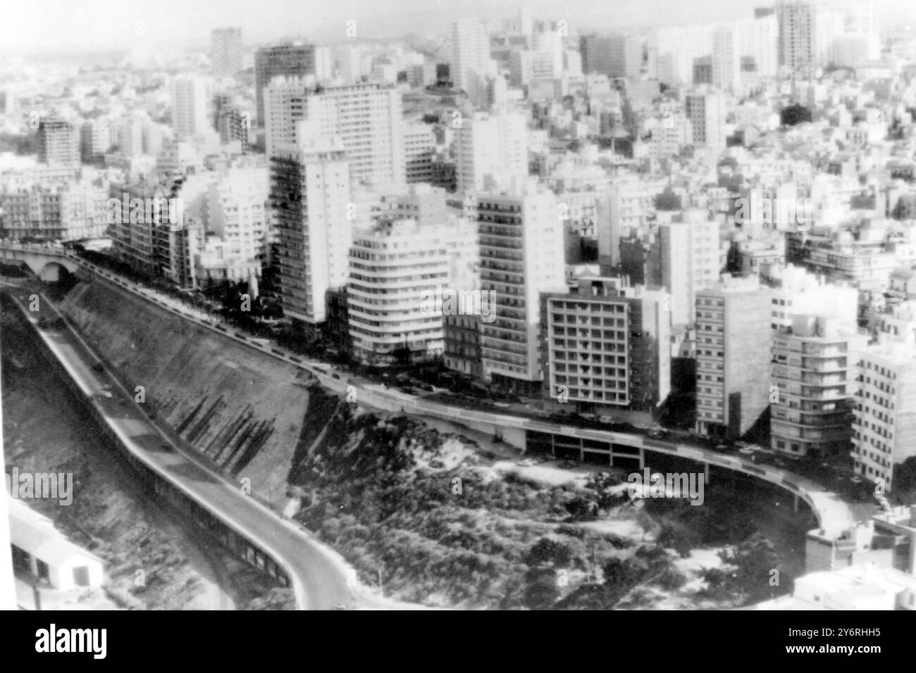 AERIAL VIEW OF SEA FRONT DISTRICT ORAN 26 MARCH 1962 Stock Photo - Alamy