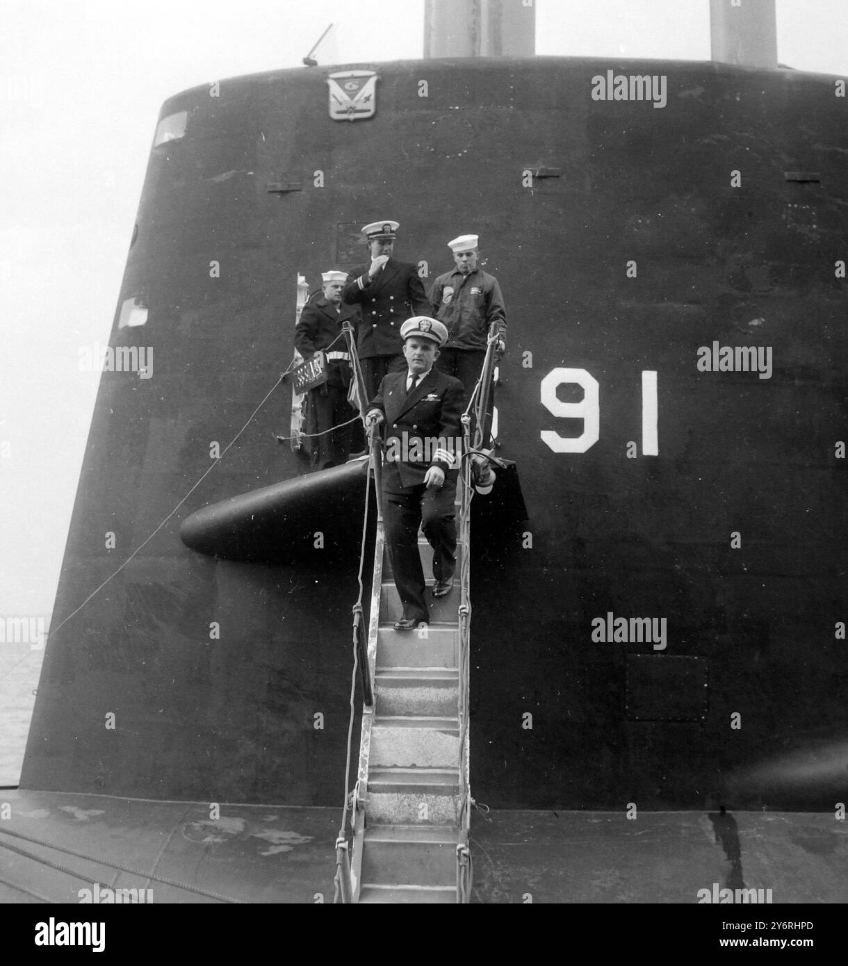 JOHN F FAGAN AT USS SHARK NUCLEAR SUBMARINE / 23 MARCH 1962 Stock Photo ...