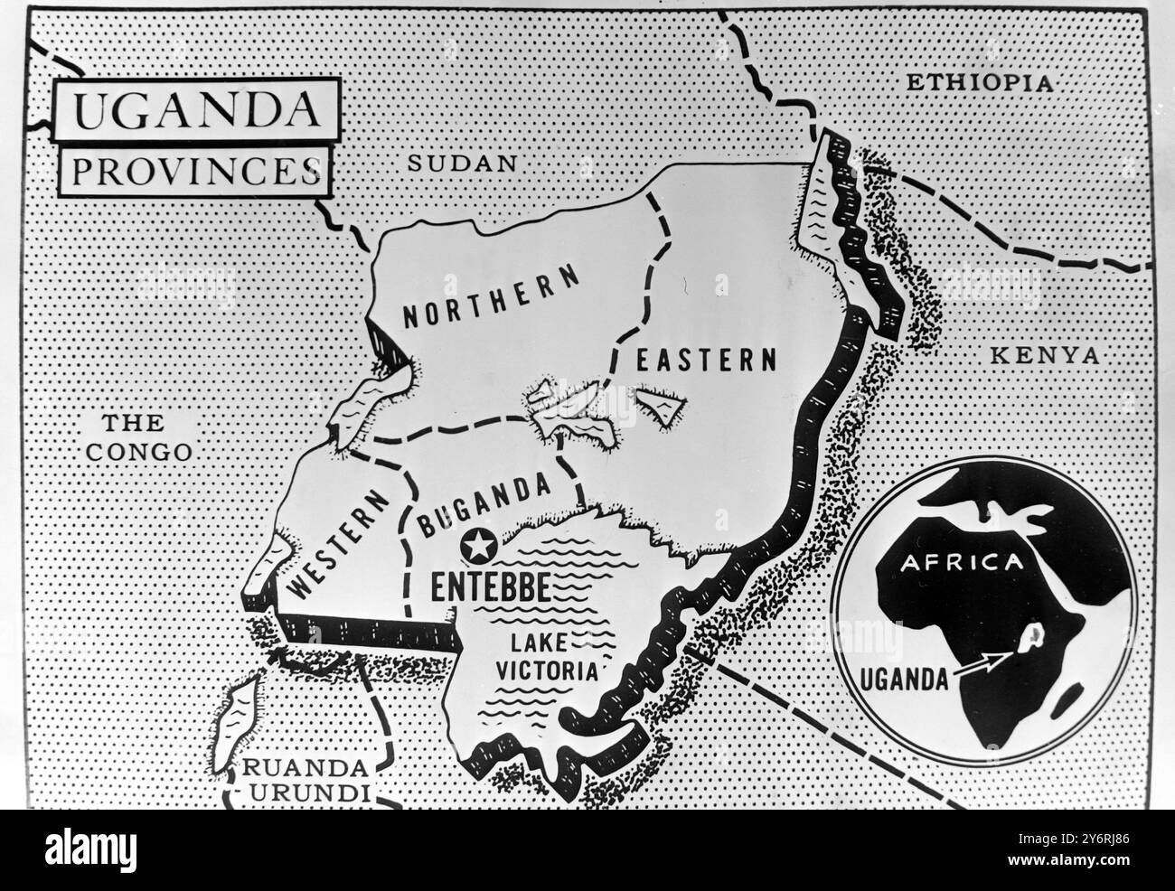 MAPS UGANDA 21 MARCH 1962 Stock Photo - Alamy