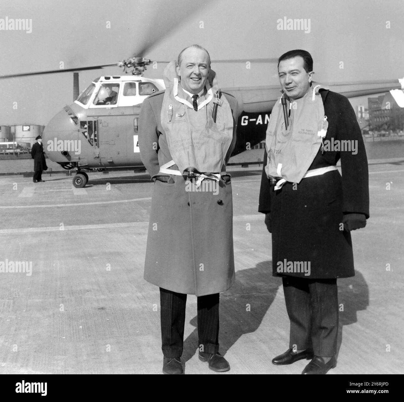 ITALIAN DEFENCE MINISTER GIULLIO ANDREOTTI WEARING A LIFE JACKET IN ...