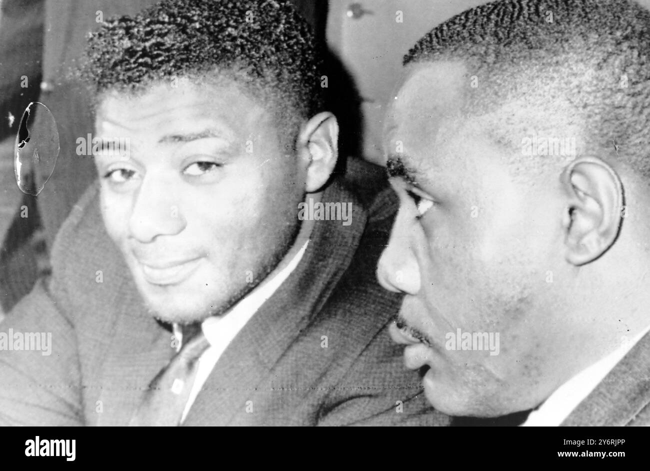 SONNY LISTON WITH BOXER FLOYD PATTERSON IN NEW YORK 16 MARCH 1962 Stock ...