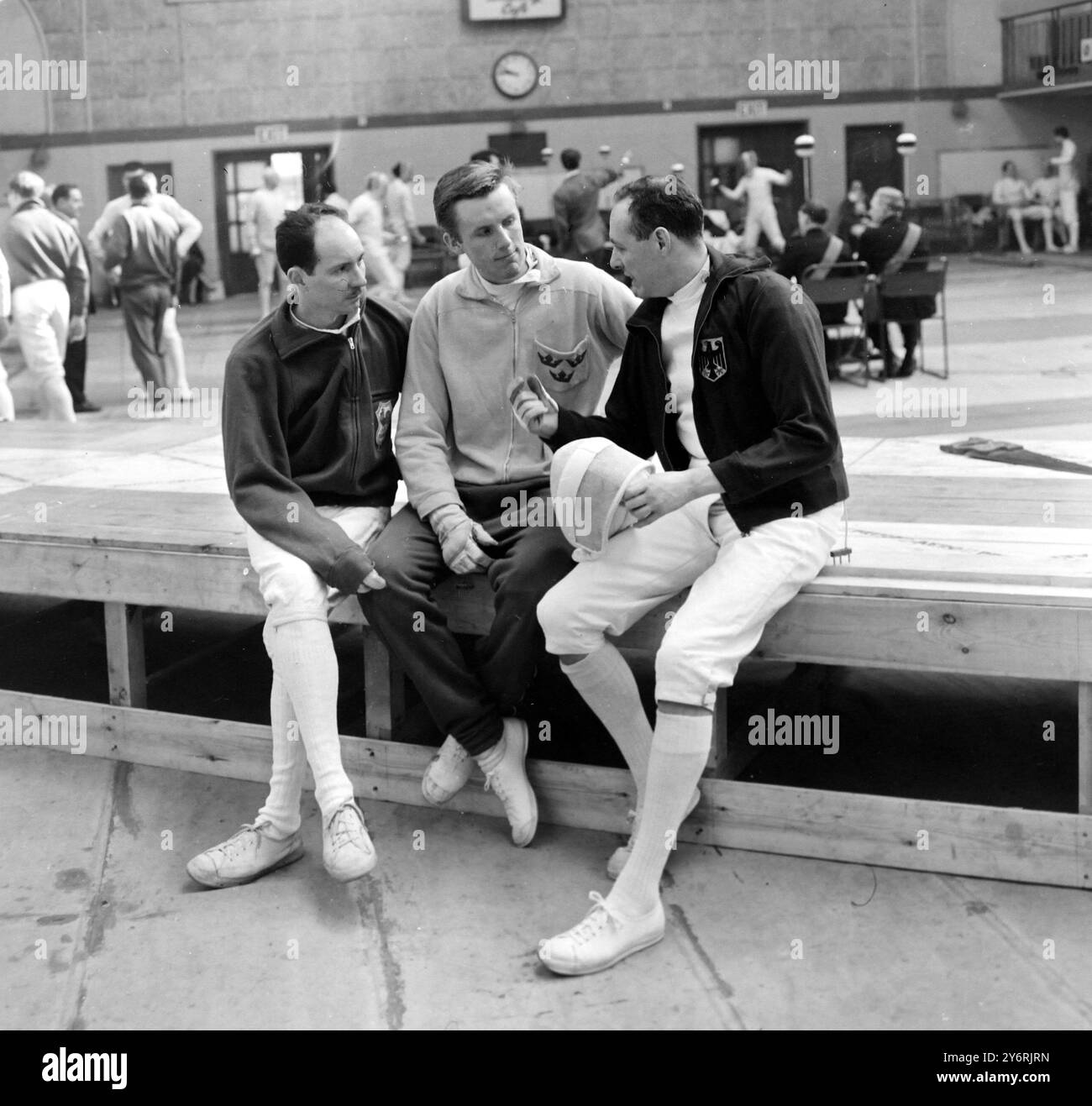 HANS LAGERWALL WITH JACK GUITTET / 17 MARCH 1962 Stock Photo - Alamy