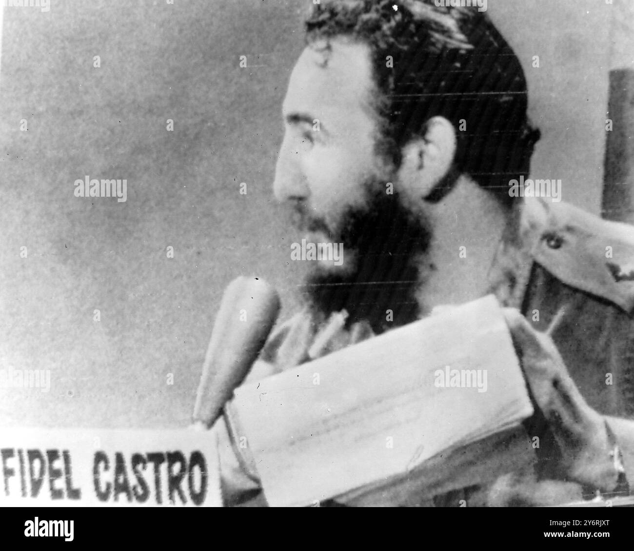 CUBAN PREMIER FIDEL CASTRO AT TV BROADCAST ON KENNEDY BLOCKADE / 14 ...