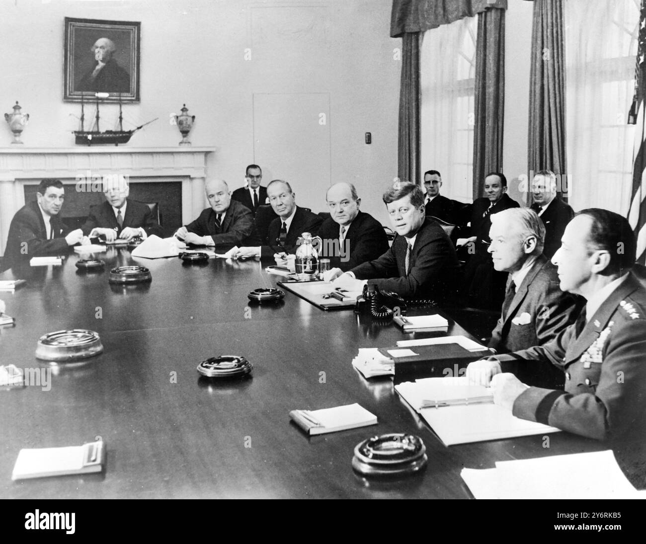 US AMERICAN PRESIDENT JOHN F KENNEDY AT PRE-DISARMAMENT TALKS IN ...
