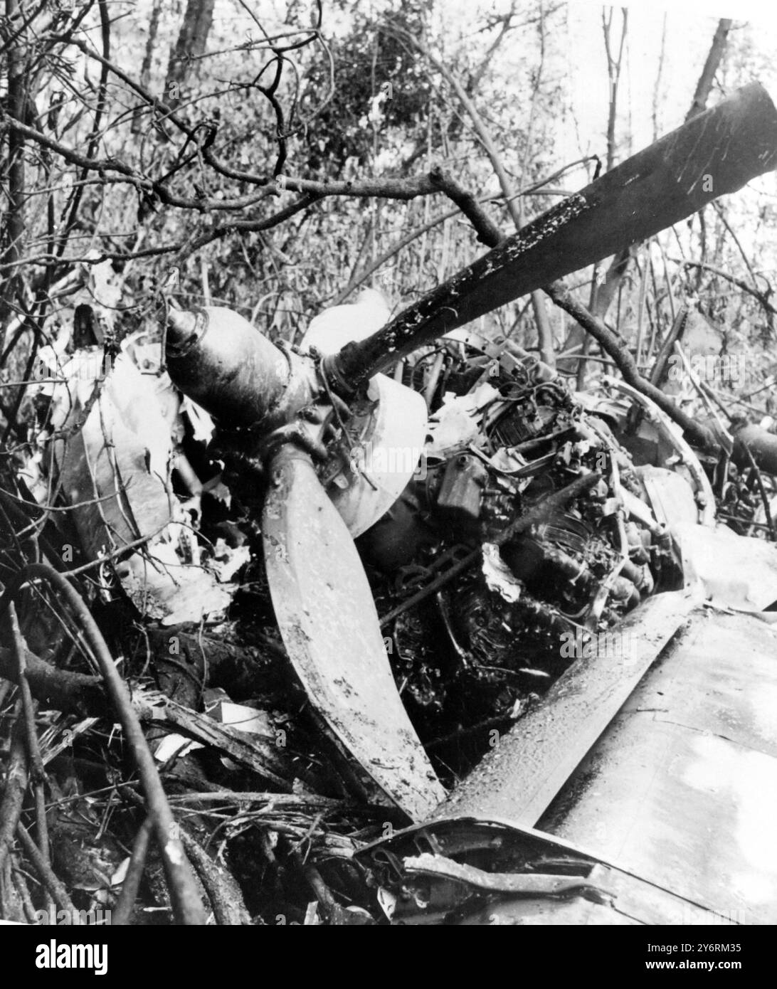 VICTIMS AND WRECKAGE OF AVIATION DC-7 CRASH IN DOULA 7 MARCH 1962 Stock Photo - Alamy