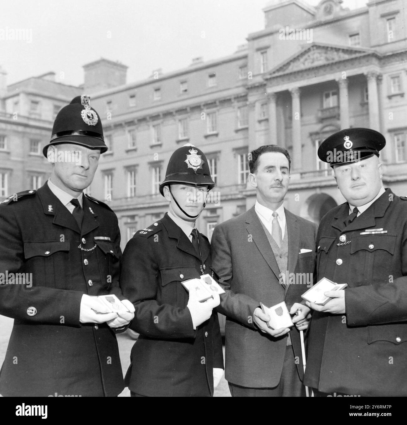 ARTHUR REES ROWLANDS WITH THOMAS DAVIES POLICEMAN / 6 MARCH 1962 Stock ...
