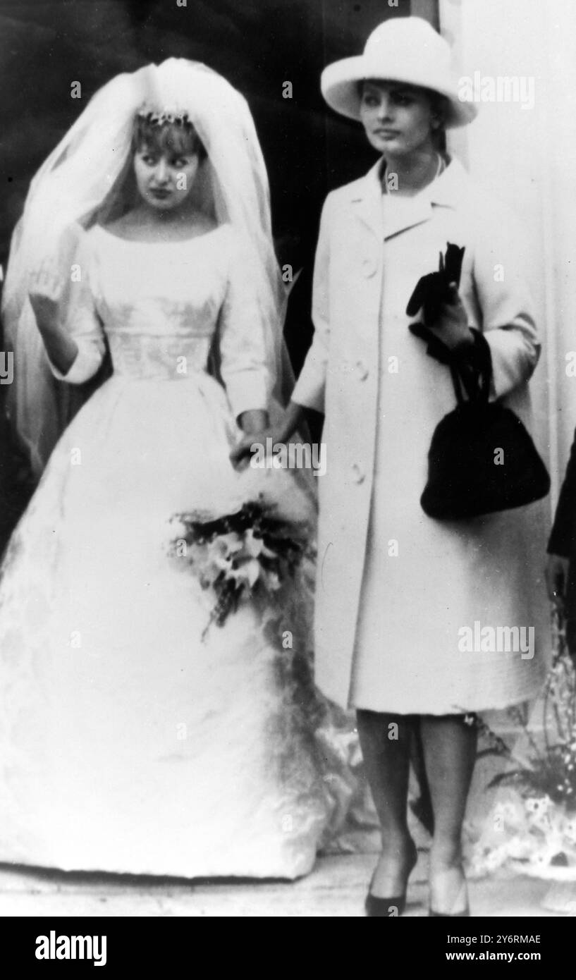ROMANO MUSSOLINI AND MARIA SCICOLONE WDDING WITH ACTRESS SOPHIA LOREN 5 ...