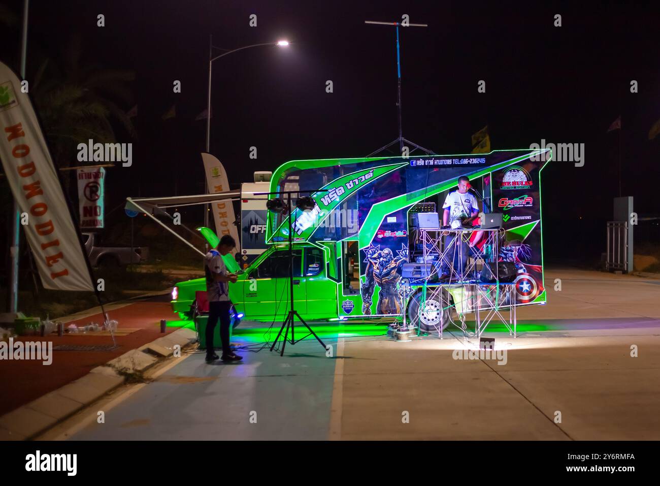 Acoustic System luminous decorated with speakers on the car. music for ...