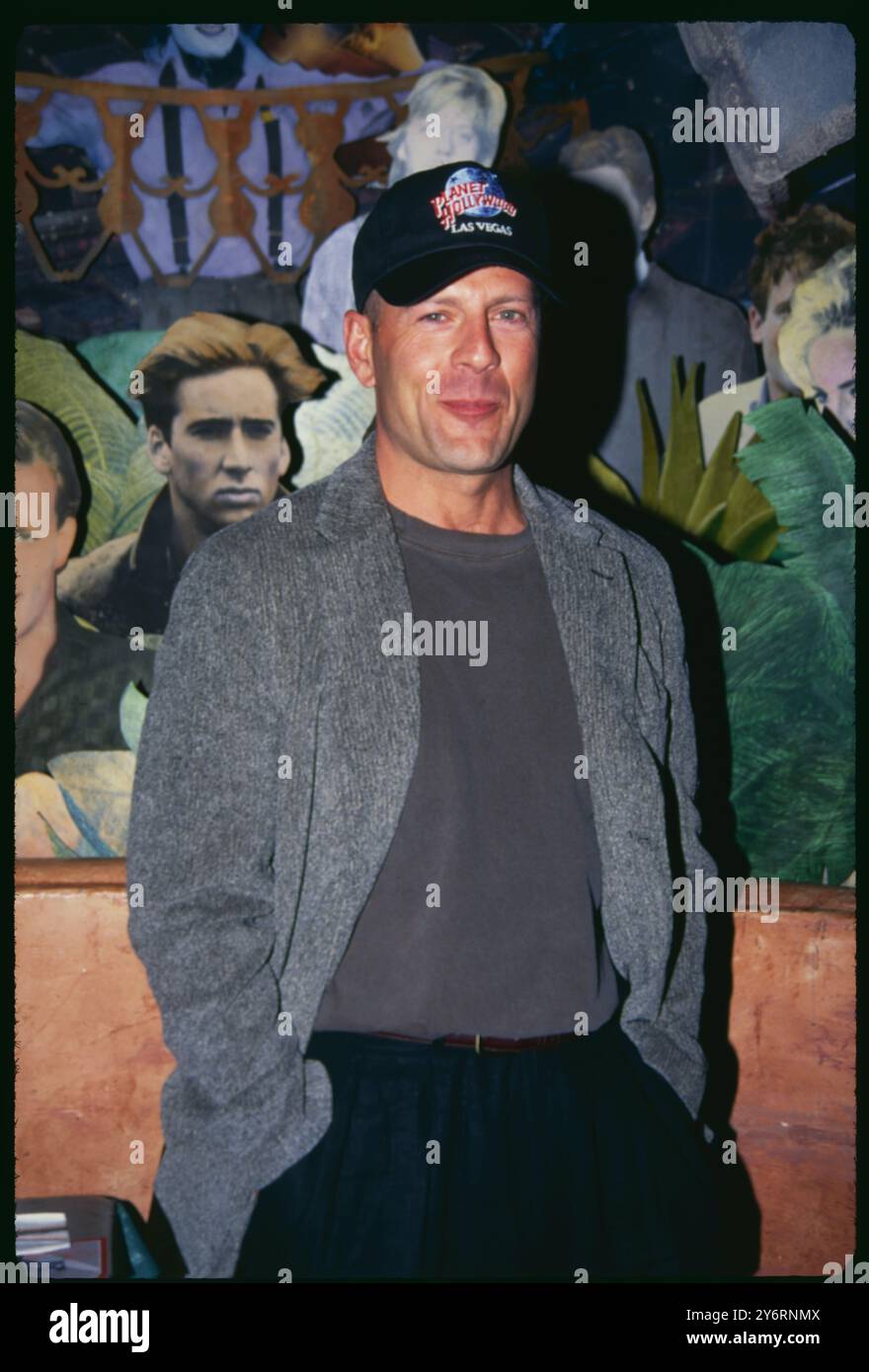 Actor Bruce Willis poses at Planet Hollywood Las Vegas, NV Stock Photo ...
