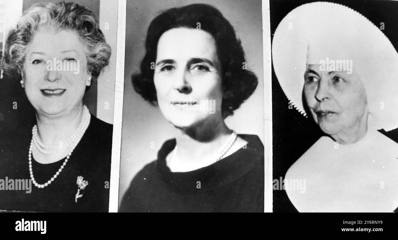 CAROLINE SIMON, VIRGINIA ROYALL INNESS BROWN AND SISTER MARY MADELEVA ...