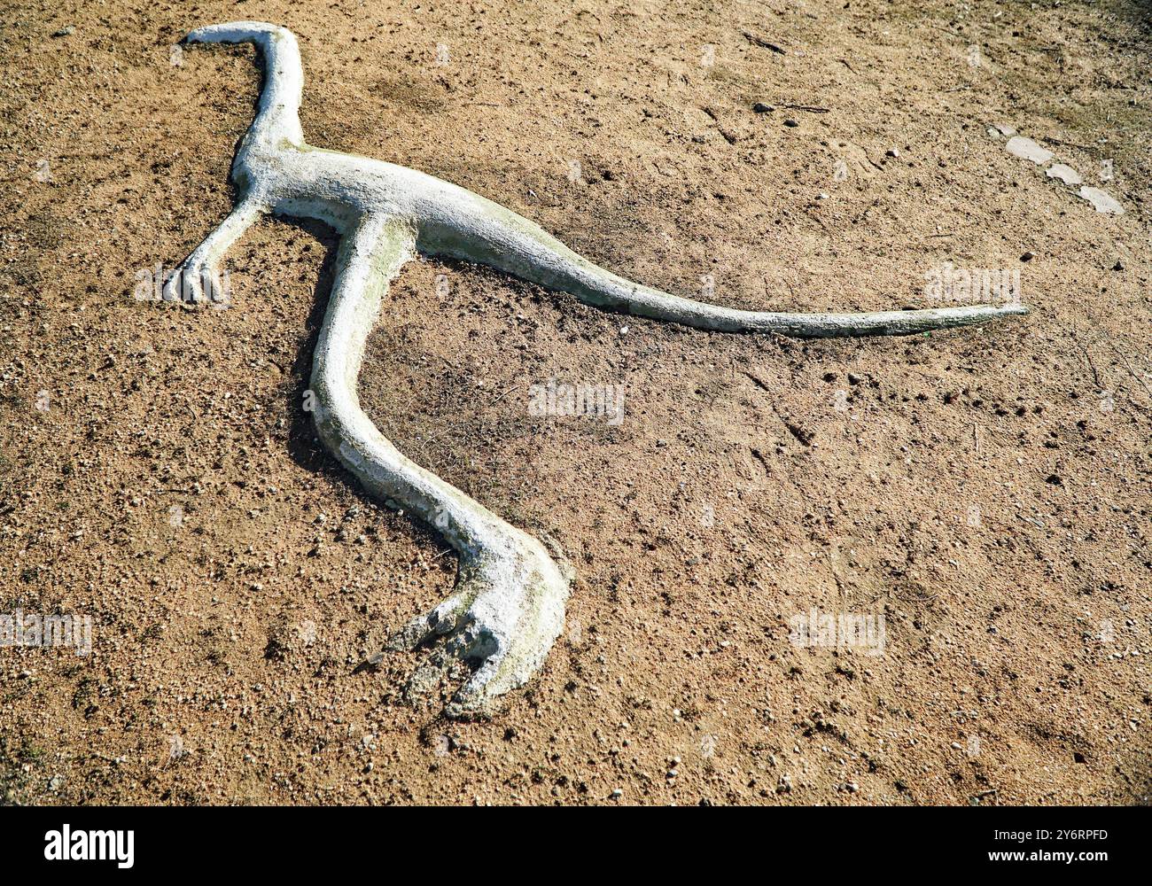 The abandoned concrete dinosaur ruins in Apple Valley, California, are ...