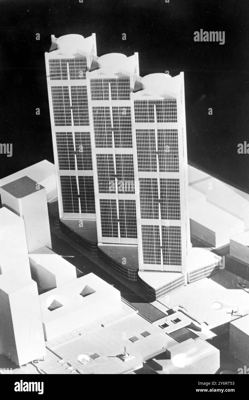 MODEL OF CANADA'S TALLEST BUILDING IN MONTREAL 19 FEBRUARY 1962 Stock ...