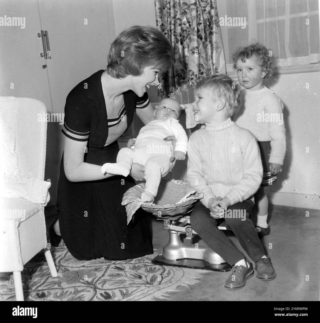 ACTRESS ANNE LAWSON AND WENDY CRAIG AT CHRISTENING 12 FEBRUARY 1962 ...
