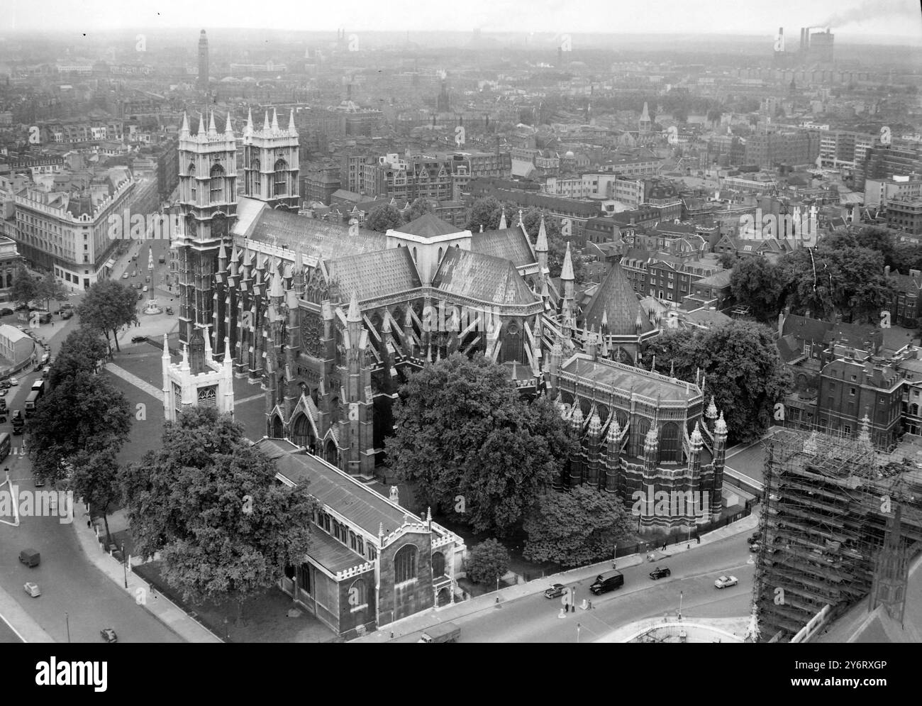 WESTMINSTET ABBEY VIEW FROM CLOCK FACE OF BIG BEN LONDON 9 FEBRUARY ...
