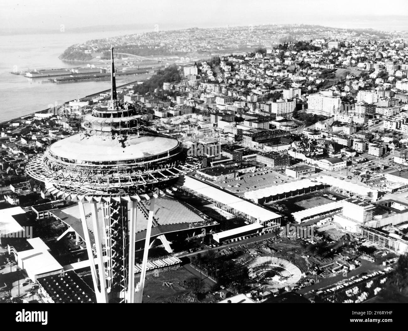 FAIRS WORLD FAIR SEATTLE SPACE NEEDLE OBSERVATION TOWER 5 FEBRUARY 1962 ...