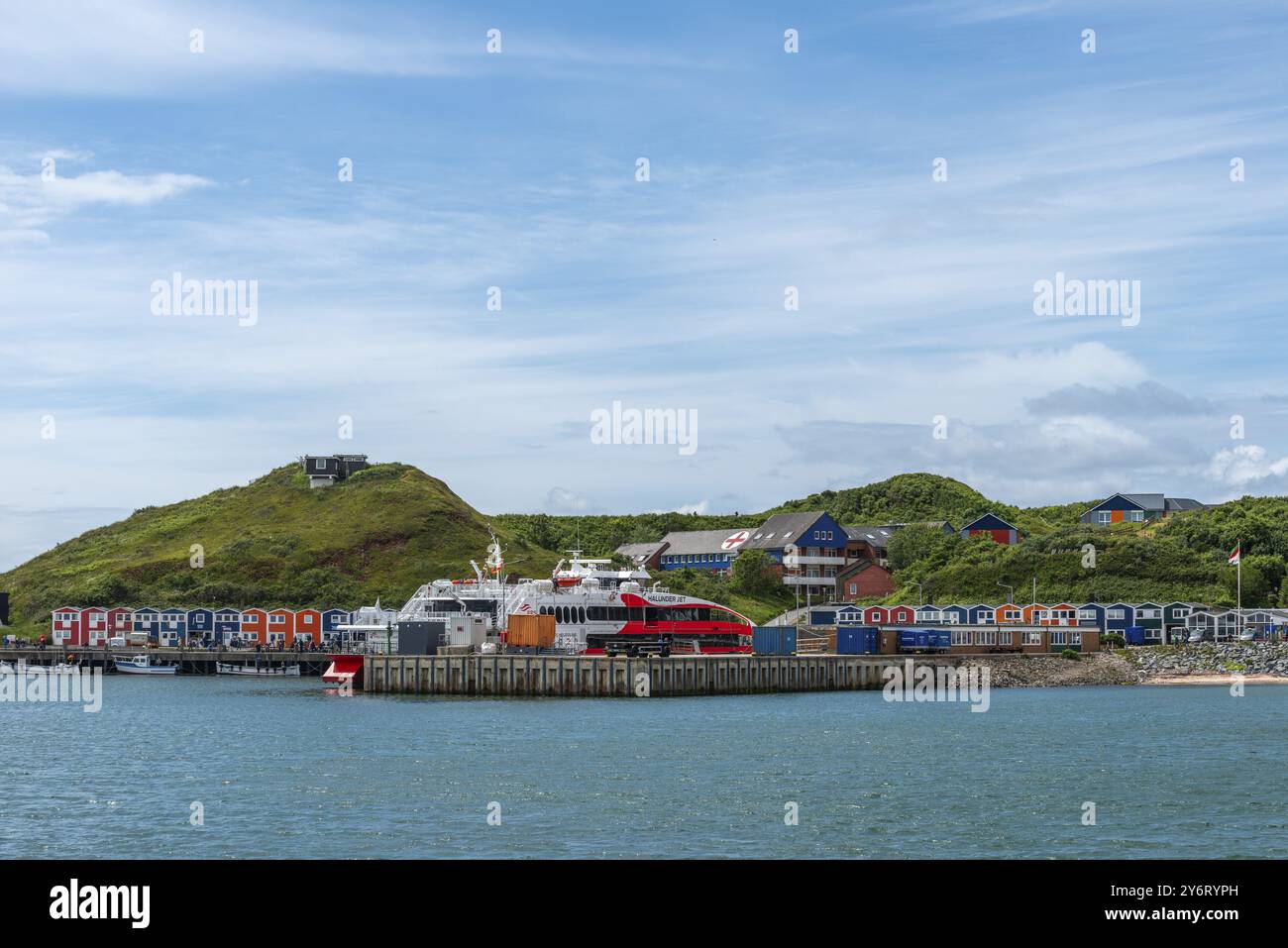 View from the Binnenreede to the inland harbour with the high-speed ...