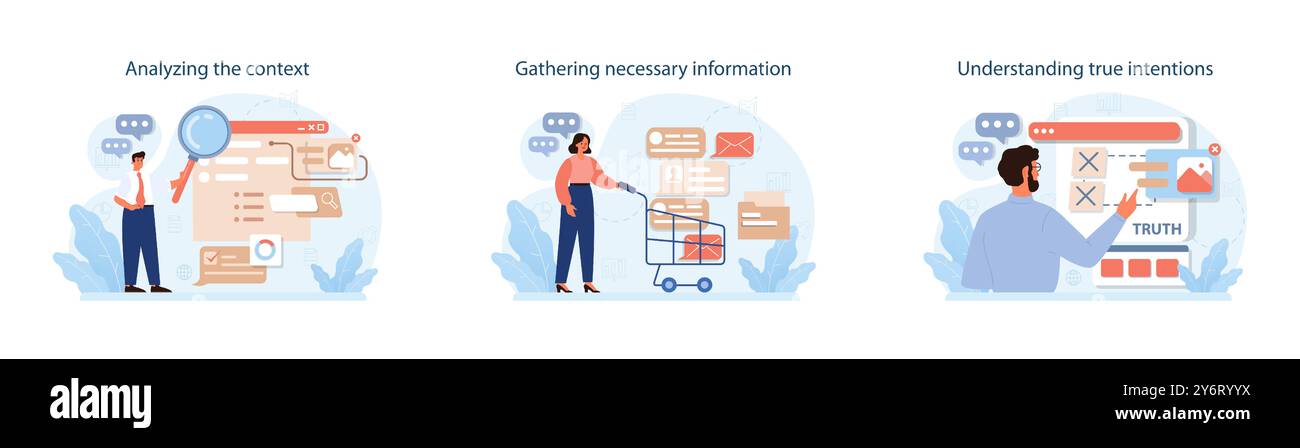 How to conduct difficult negotiation set. Business characters with ...