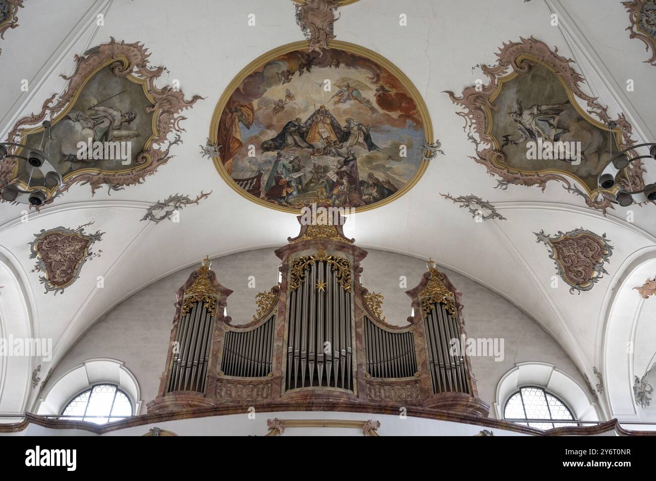 Organ built in 1967, built in the Heilig Kreuz Minster around 1400 ...