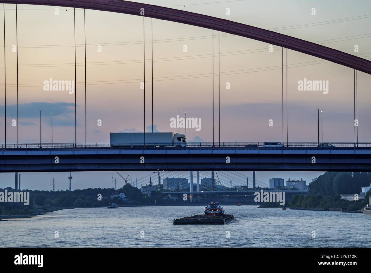 The Bridge of Solidarity, the longest tied-arch bridge in Germany, over ...