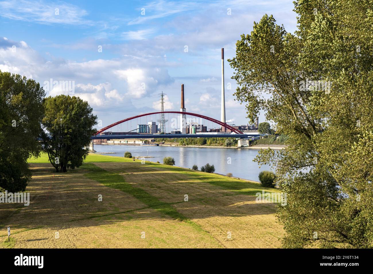 The Bridge of Solidarity, the longest tied-arch bridge in Germany, over ...