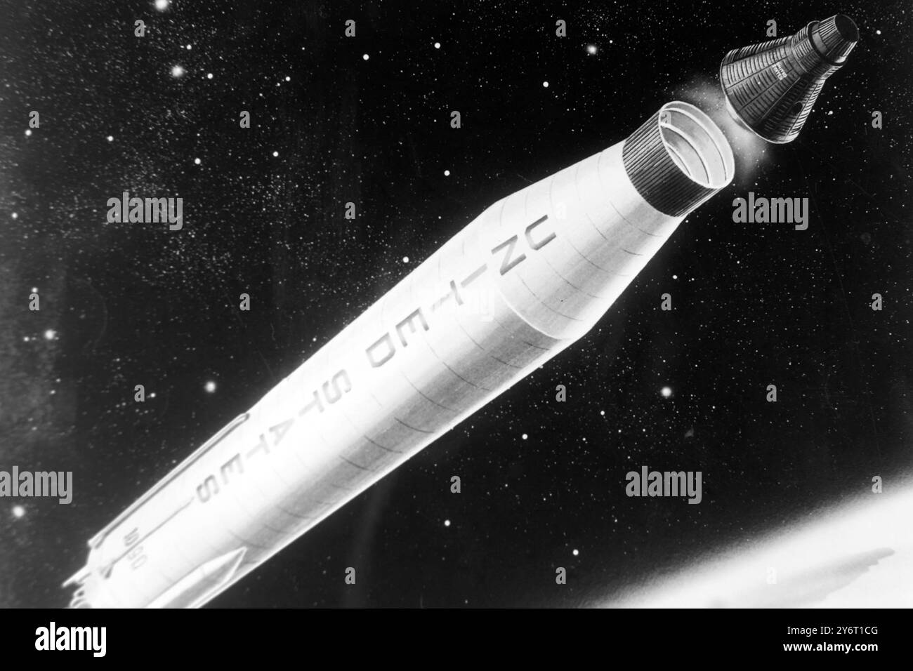 GUIDED MISSILE AND ROCKETS MERCURY SEPARATES FROM ATLAS 29 JANUARY 1962 ...