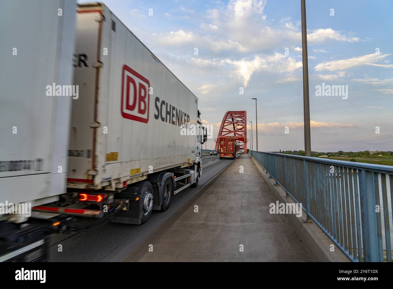 The Bridge of Solidarity, the longest tied-arch bridge in Germany, over ...