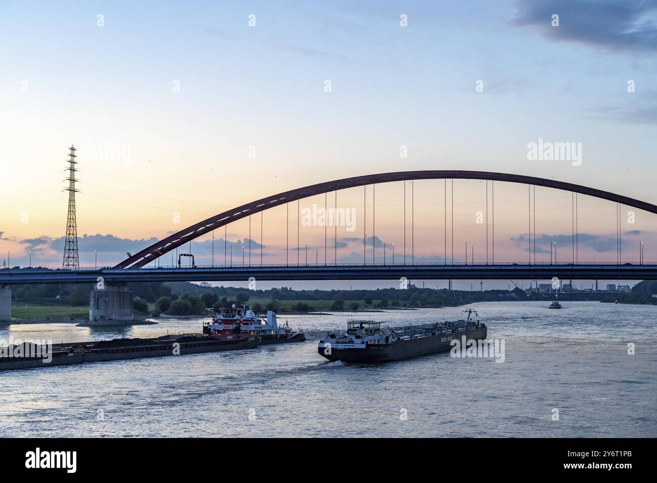 The Bridge of Solidarity, the longest tied-arch bridge in Germany, over ...