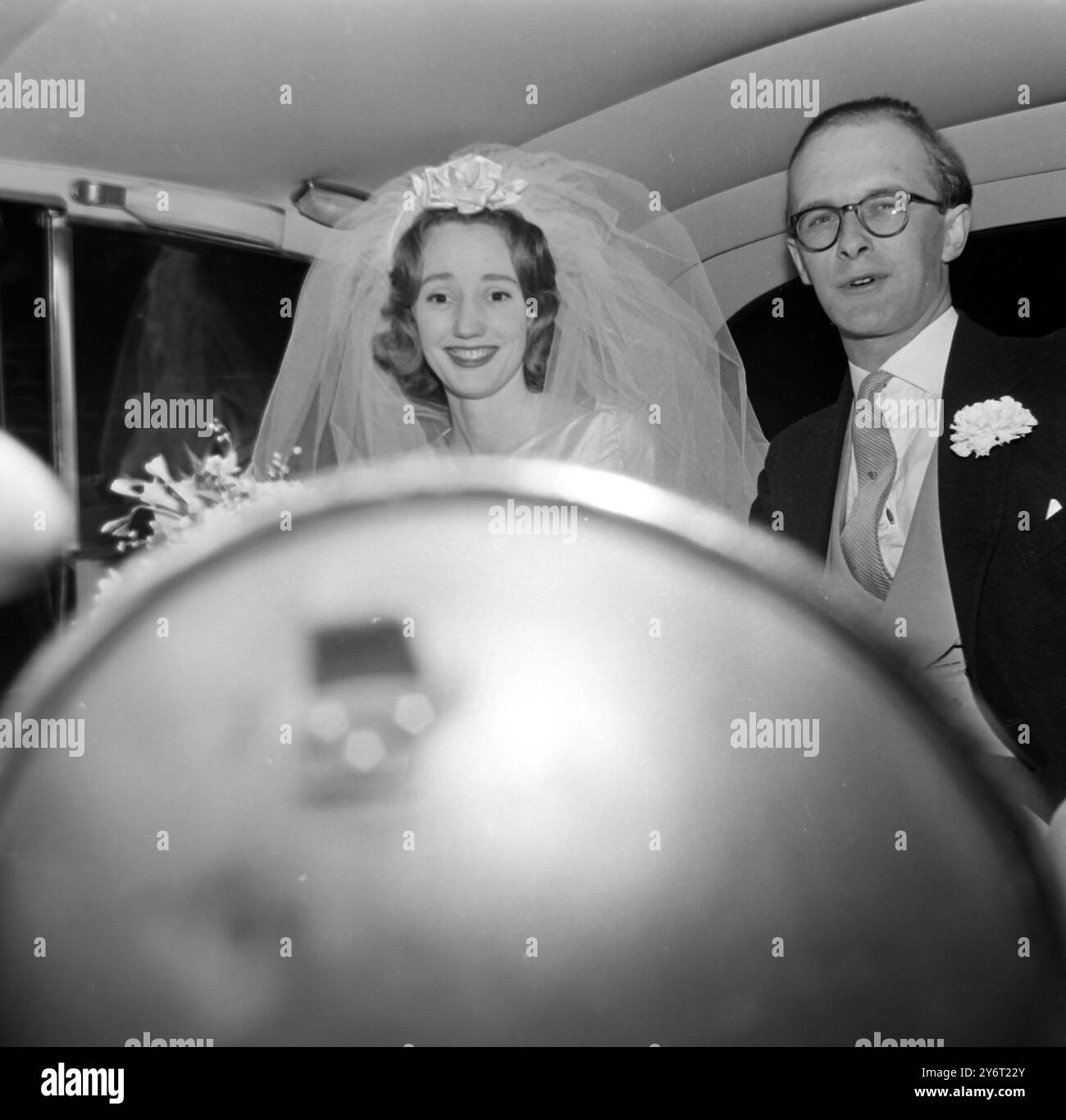 RALEIGH TREVELYAN WEDS JANE PEAKE IN LONDON / 25 JANUARY 1962 Stock ...