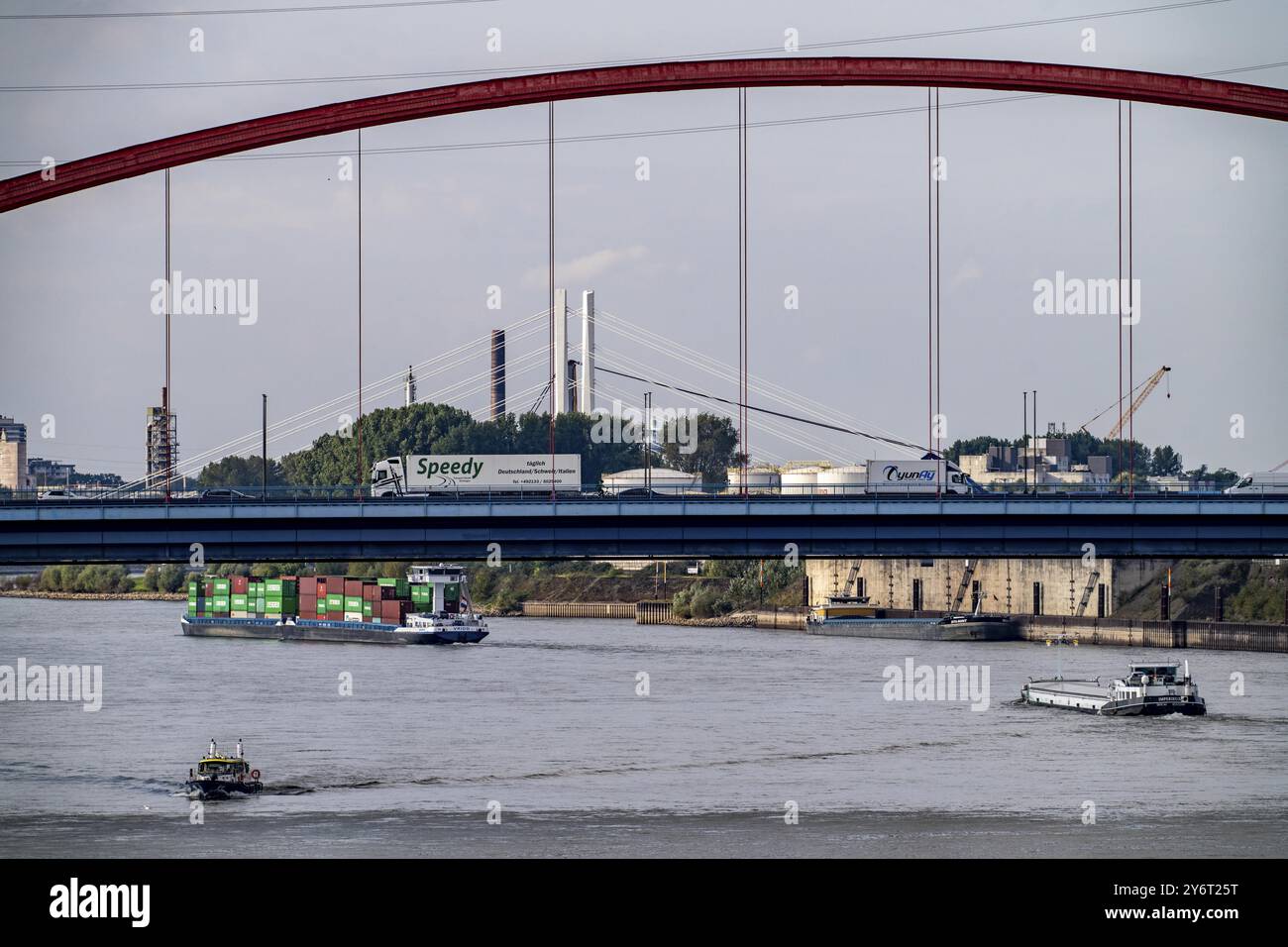 The Bridge of Solidarity, the longest tied arch bridge in Germany, over ...