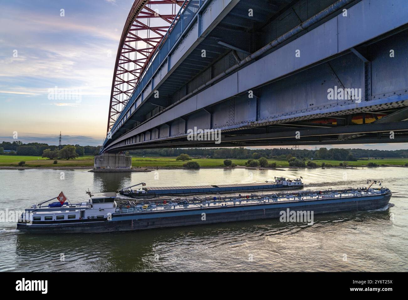 The Bridge of Solidarity, the longest tied-arch bridge in Germany, over ...