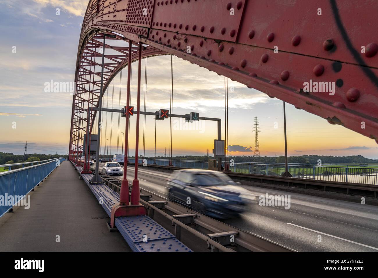 The Bridge of Solidarity, the longest tied-arch bridge in Germany, over ...