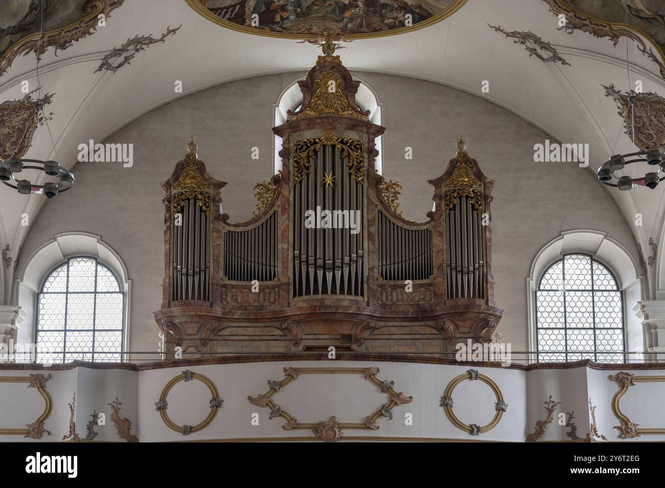 Organ built in 1967, built in the Heilig Kreuz Minster around 1400 ...