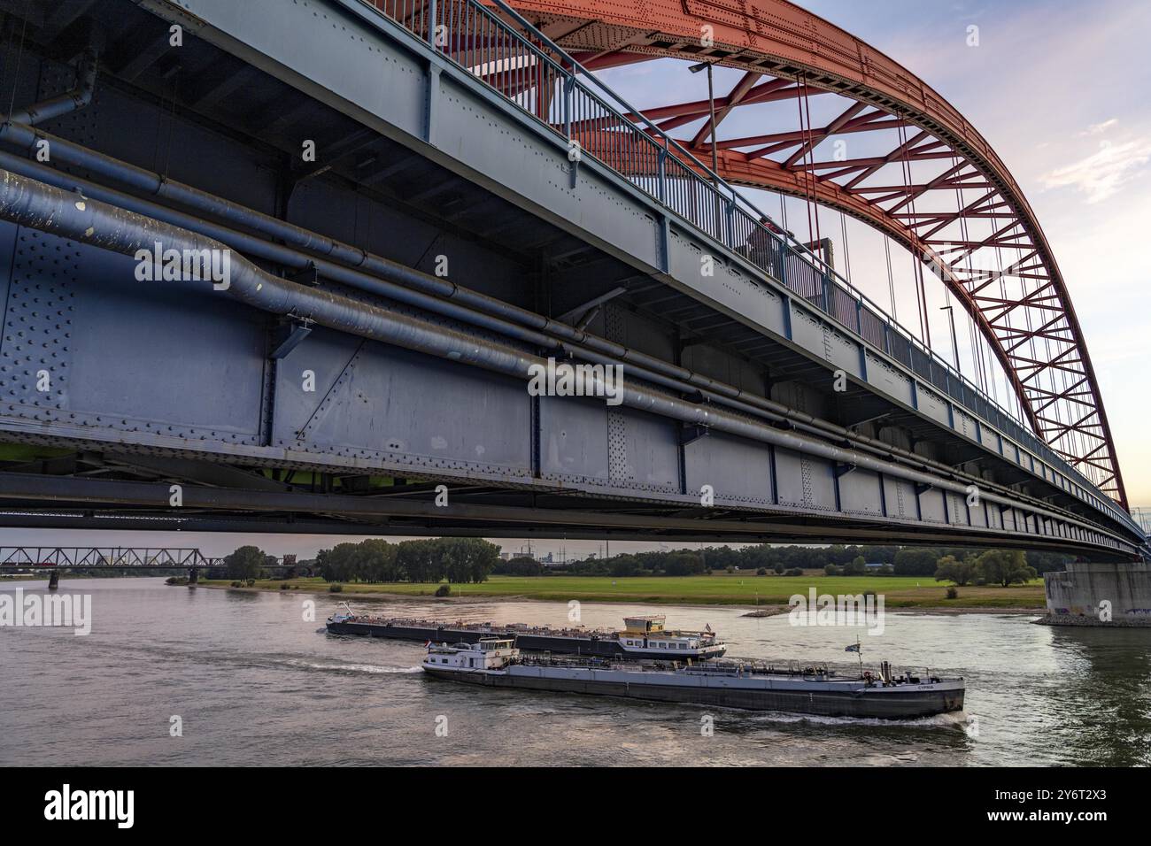 The Bridge of Solidarity, the longest tied-arch bridge in Germany, over ...