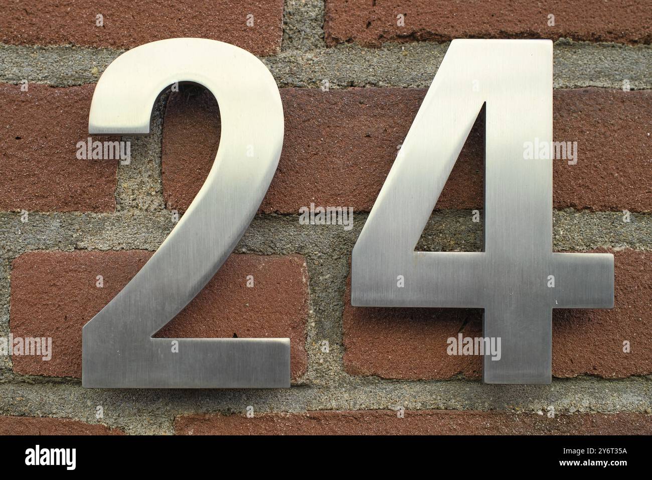 House number plate, number 24, digit, anniversary, birthday, North ...