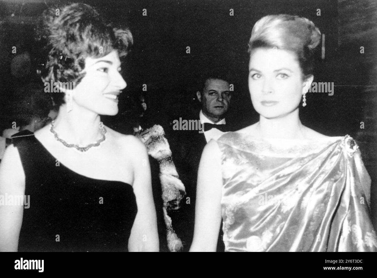 PRINCESS GRACE WITH MARIA CALLAS IN MONACO 18 JANUARY 1962 Stock Photo ...