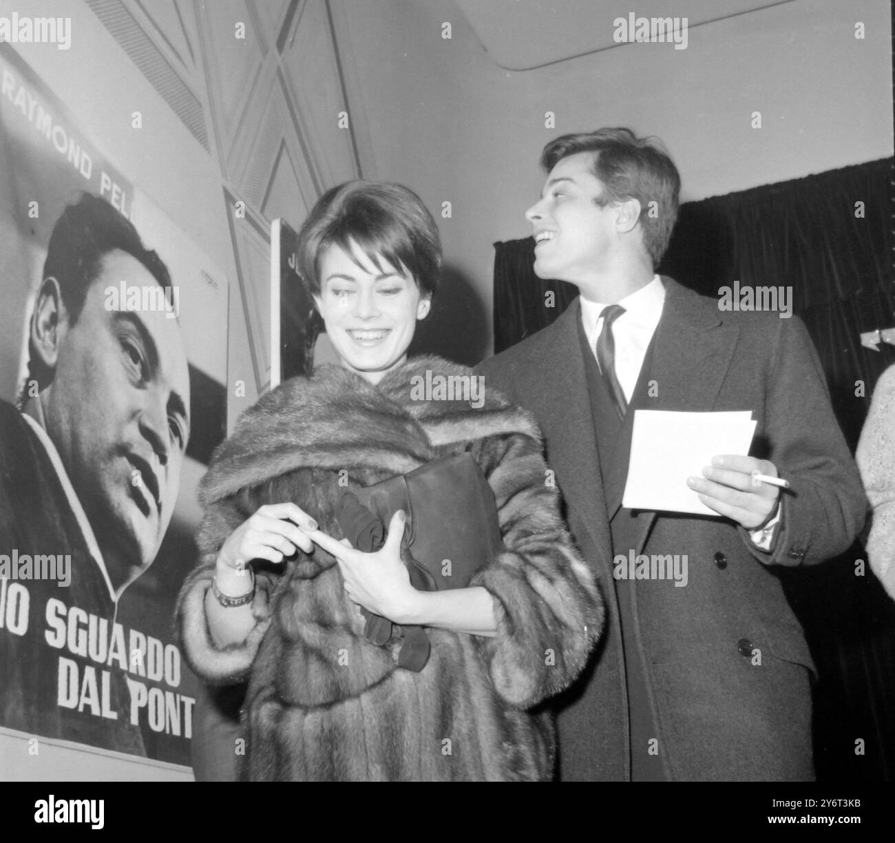 ANNA MARIA FERRERO WITH JEAN SOREL HUSBAND IN ROME / 17 JANUARY 1962 ...