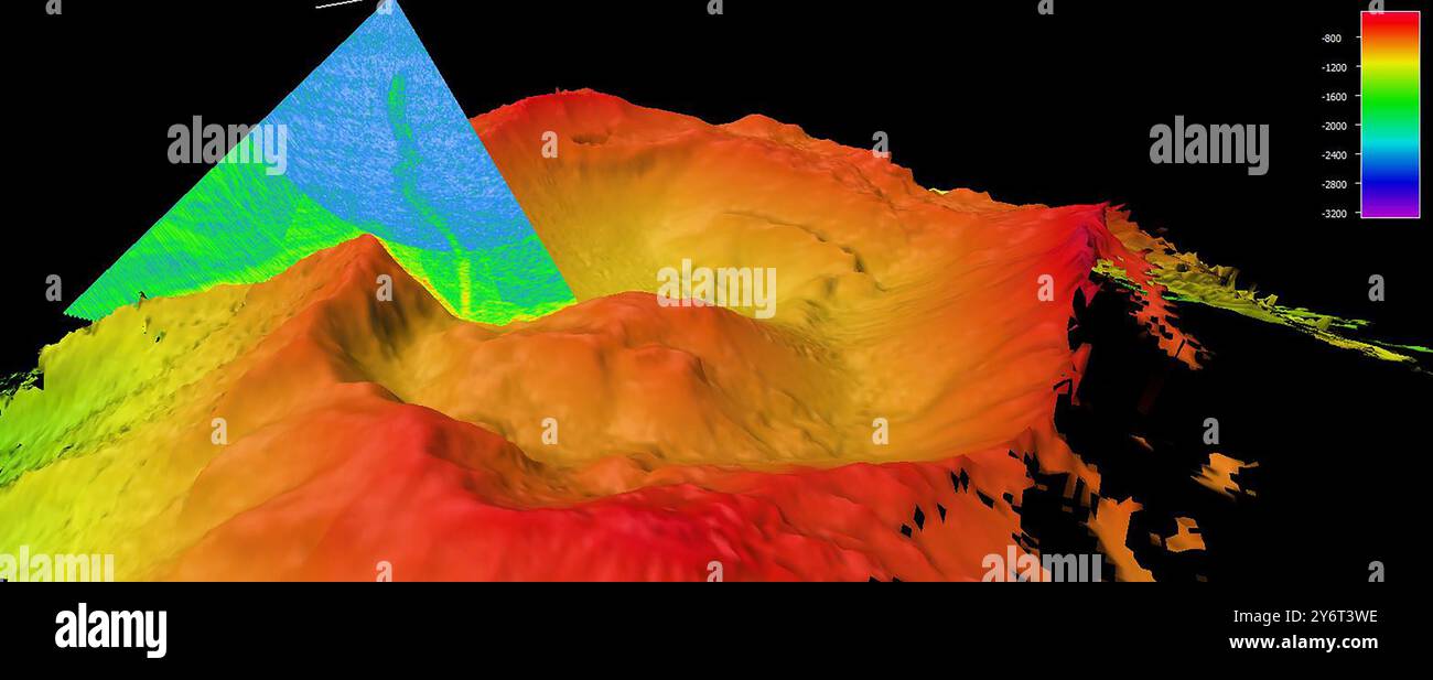 Methane Plumes, Bathymetric Map Stock Photo - Alamy