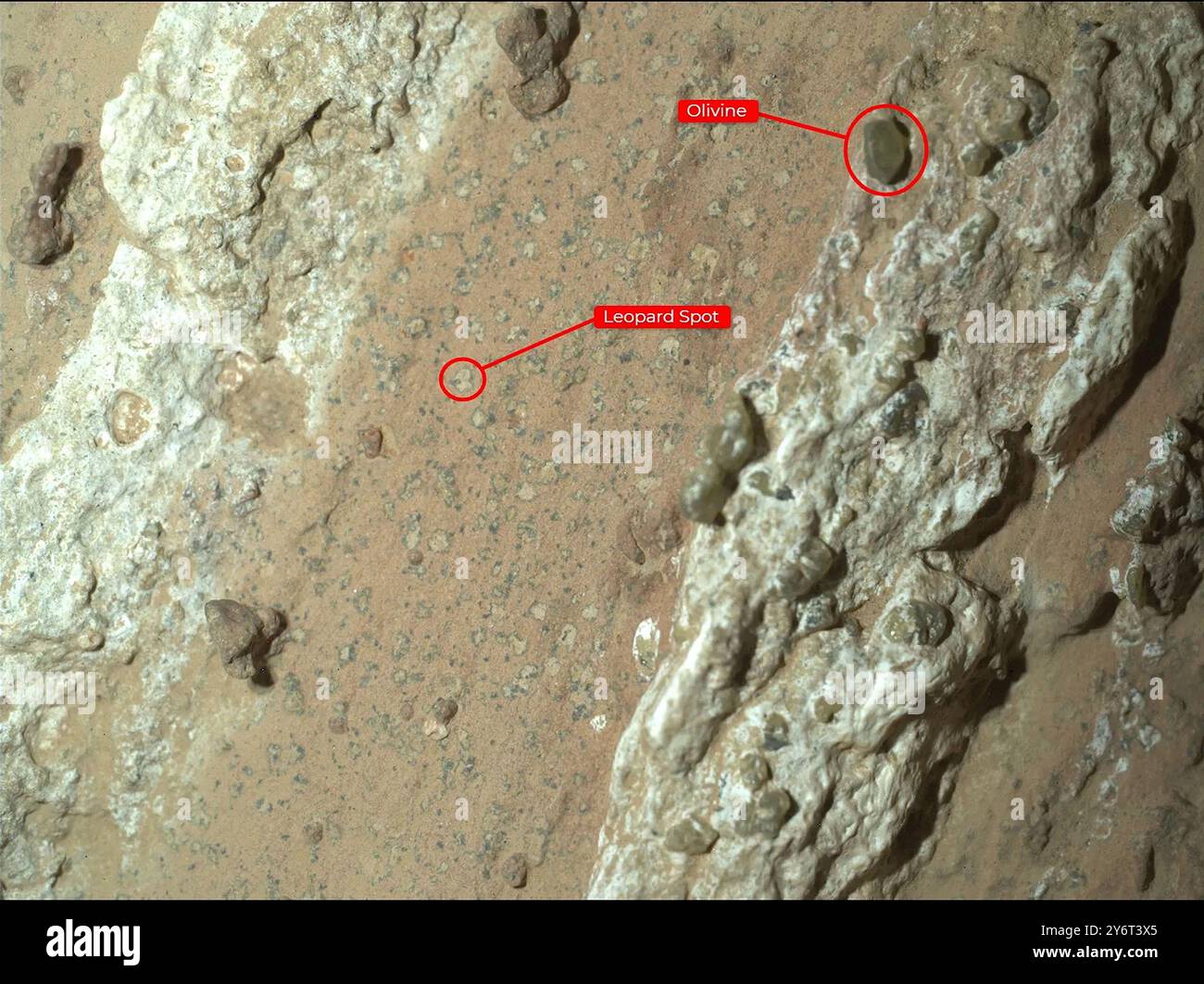 Leopard Spots on Mars (Annotated Stock Photo - Alamy