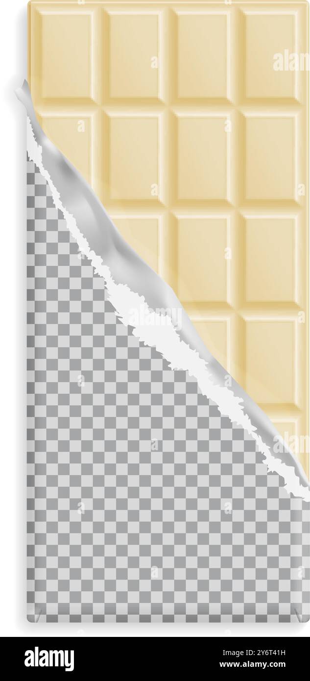 White chocolate bar in a blank wrapper Stock Vector Image & Art - Alamy