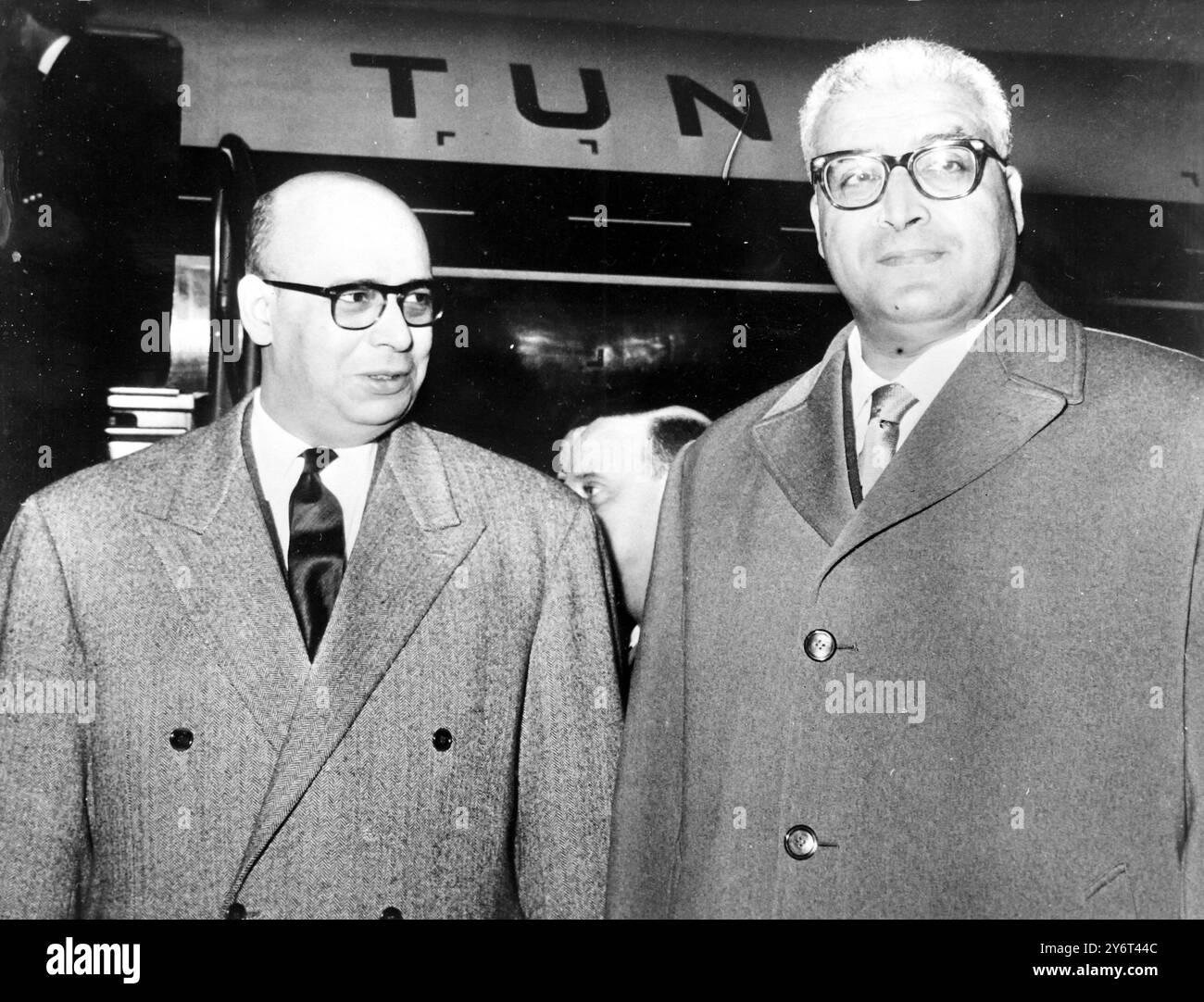 BAHI LADGHAM WITH SADOK MOKKADEM IN PARIS / 16 JANUARY 1962 Stock Photo ...