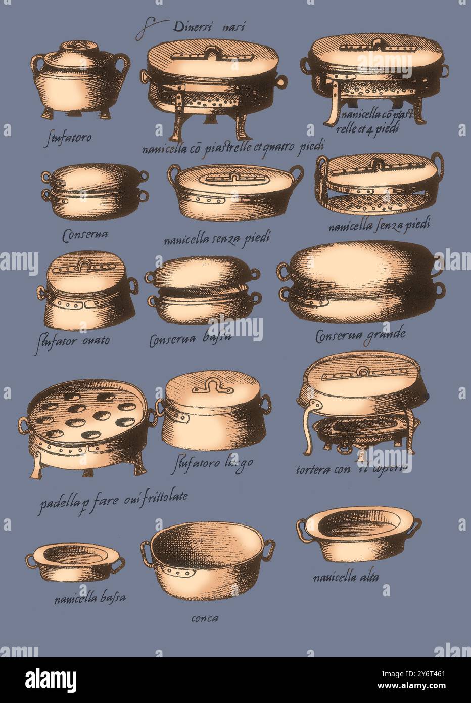 Opera of Bartolomeo Scappi, Vessels Stock Photo - Alamy