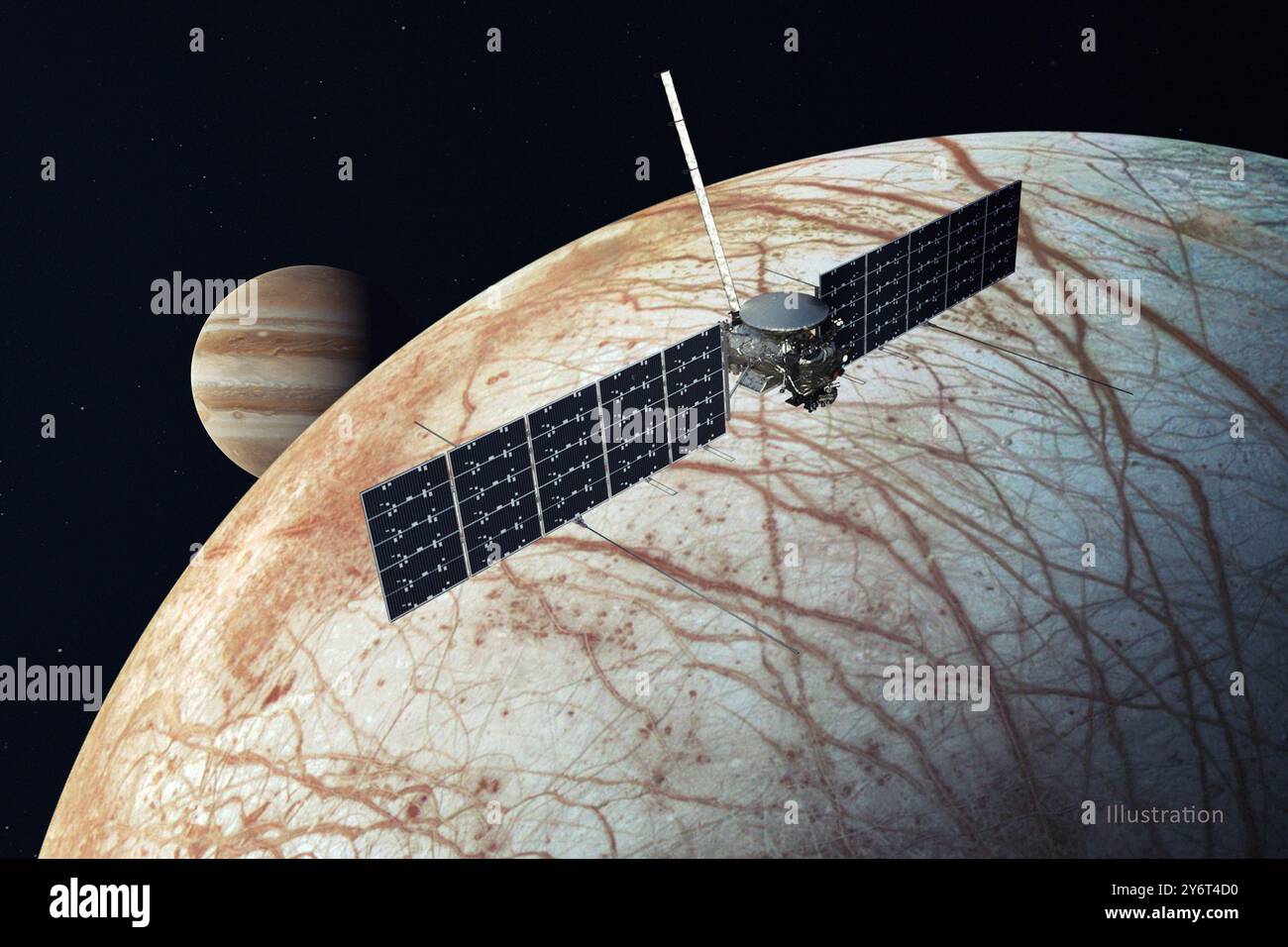 Europa Clipper Spacecraft and Europa Stock Photo - Alamy